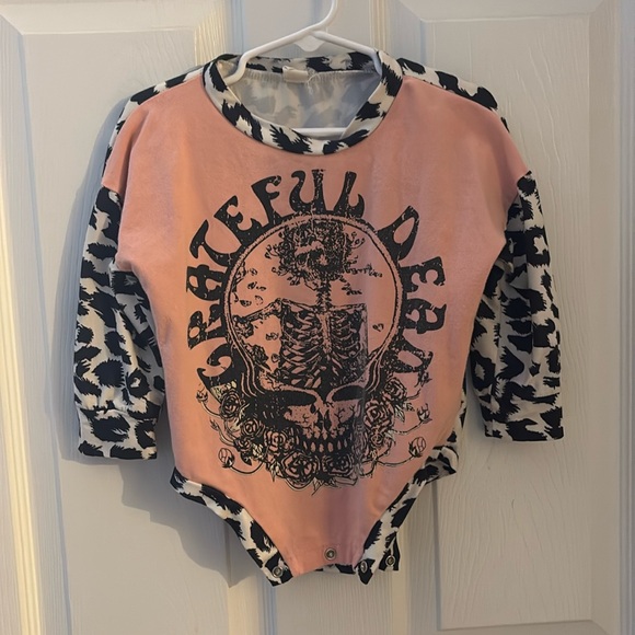 Shirts & Tops | 2t Grateful Dead Toddler Pink Long Sleeve Onesie | Poshmark